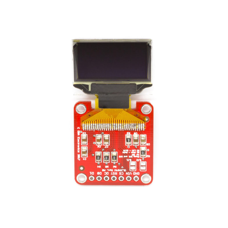 White monochrome 0.96" 128x64 OLED graphic display - OSA Electronics