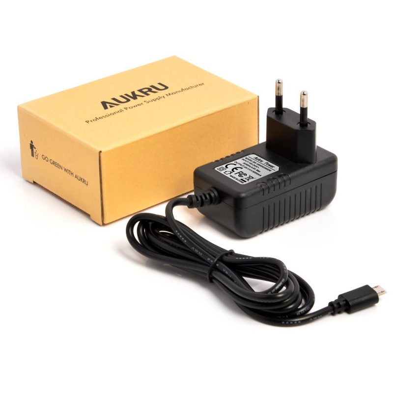 Aukru Micro USB 5V / 3000mA wall adapter (EU) - OSA Electronics